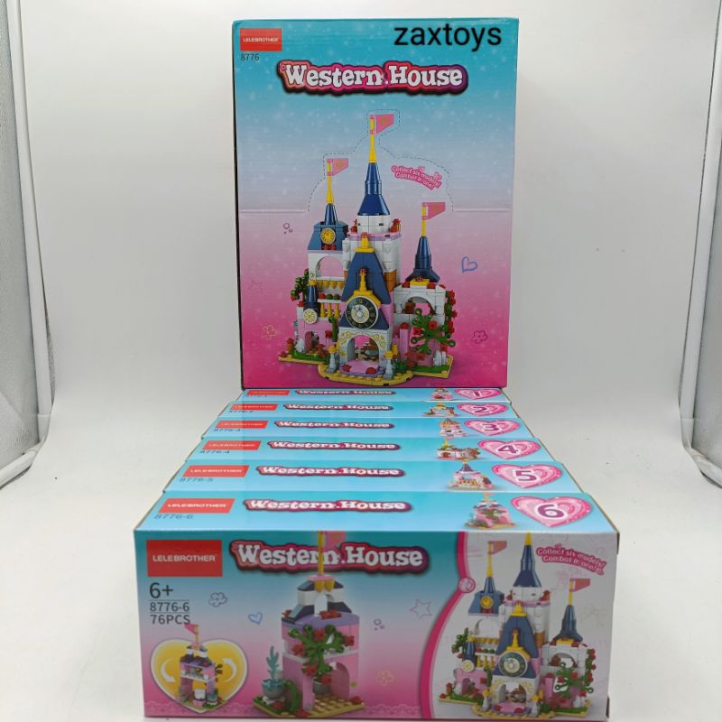Jual Mainan block susun Perempuan WESTERN HOUSE 6IN1 589PCS | Shopee ...