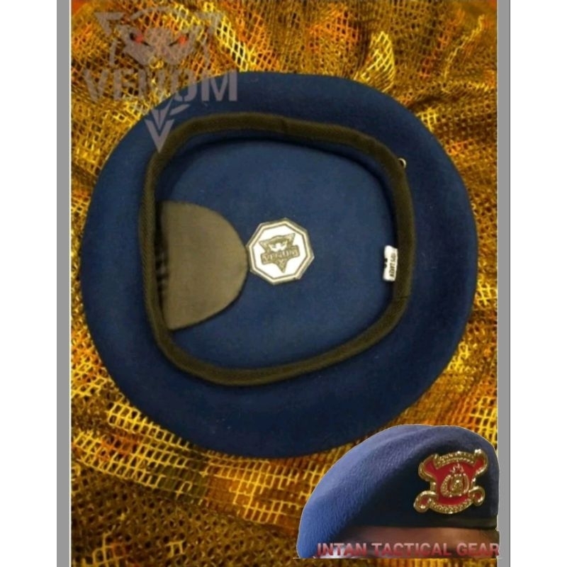 Jual BARET BIRU BRIMOB VENOM SUPER WOLL MUDAH DI BENTUK | Shopee Indonesia