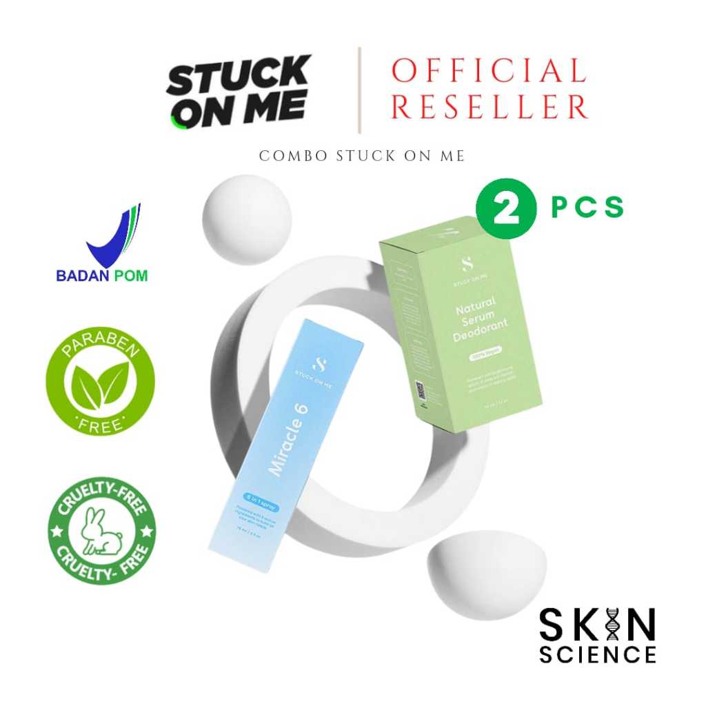 Jual Stuck On Me Deodorant Serum Pure Fresh & MIRACLE 6 Multi Use Spray ...