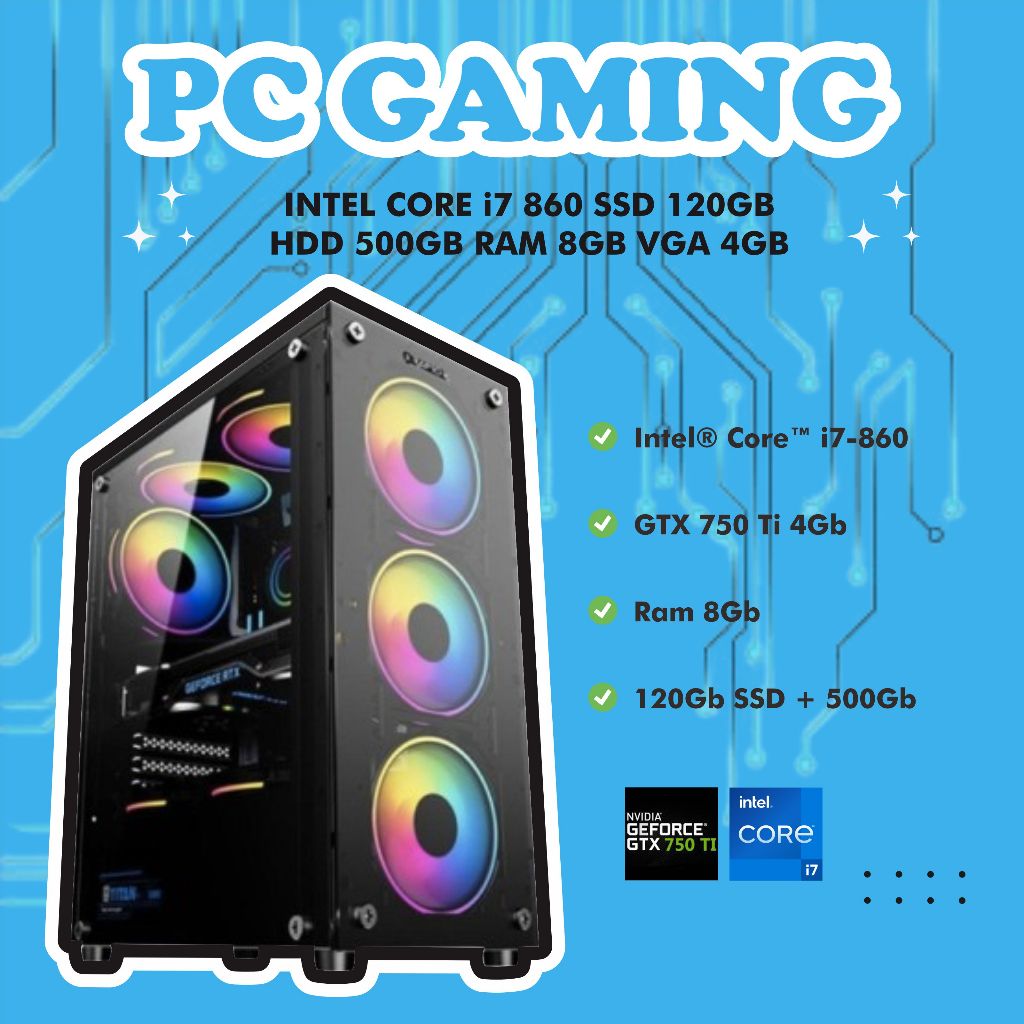 Jual [BARU] PC GAMING RAKITAN KEREN dengan Intel core i5 860 SSD 120GB ...