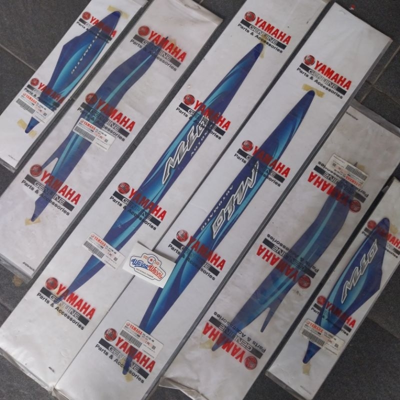 Jual Strip striping lis grapik Fullset mio sporty 2007 jari-jari biru ...
