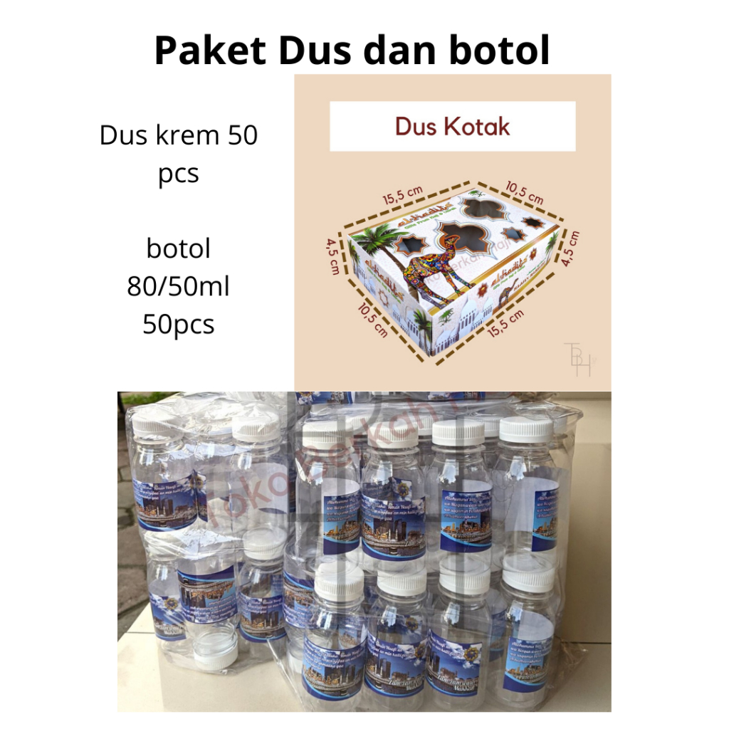 Jual paket dus oleh oleh haji dan umroh + botol 50pcs | Shopee Indonesia
