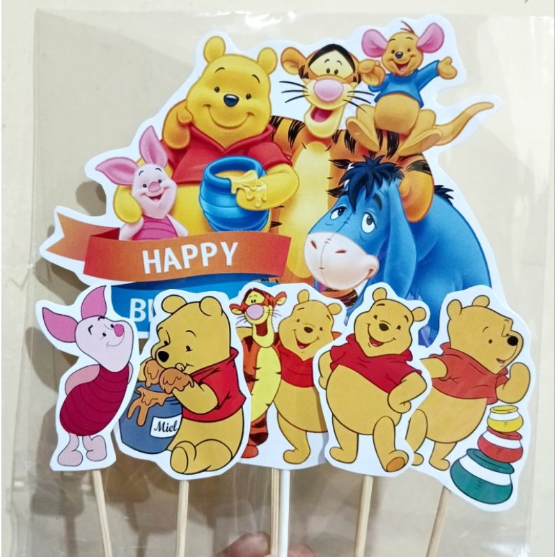 Jual HIASAN KUE POOH / CAKE TOPPER POOH / ASESORIS KUE POOH / TOPER KUE ...