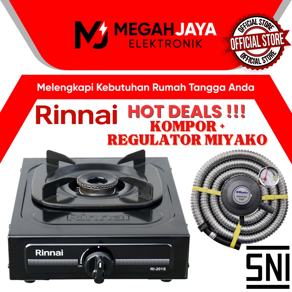 Jual [COD READY] PAKET HEMAT KOMPOR + REGULATOR RINNAI RI 201S / RI-201S / RI 301 S / RI301 S (1 ...