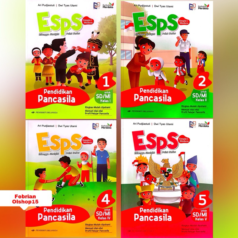 Jual BUKU ESPS PENDIDIKAN PANCASILA SD/MI KELAS 1 2 3 4 5 6 REVISI KURIKULUM MERDEKA ERLANGGA ...