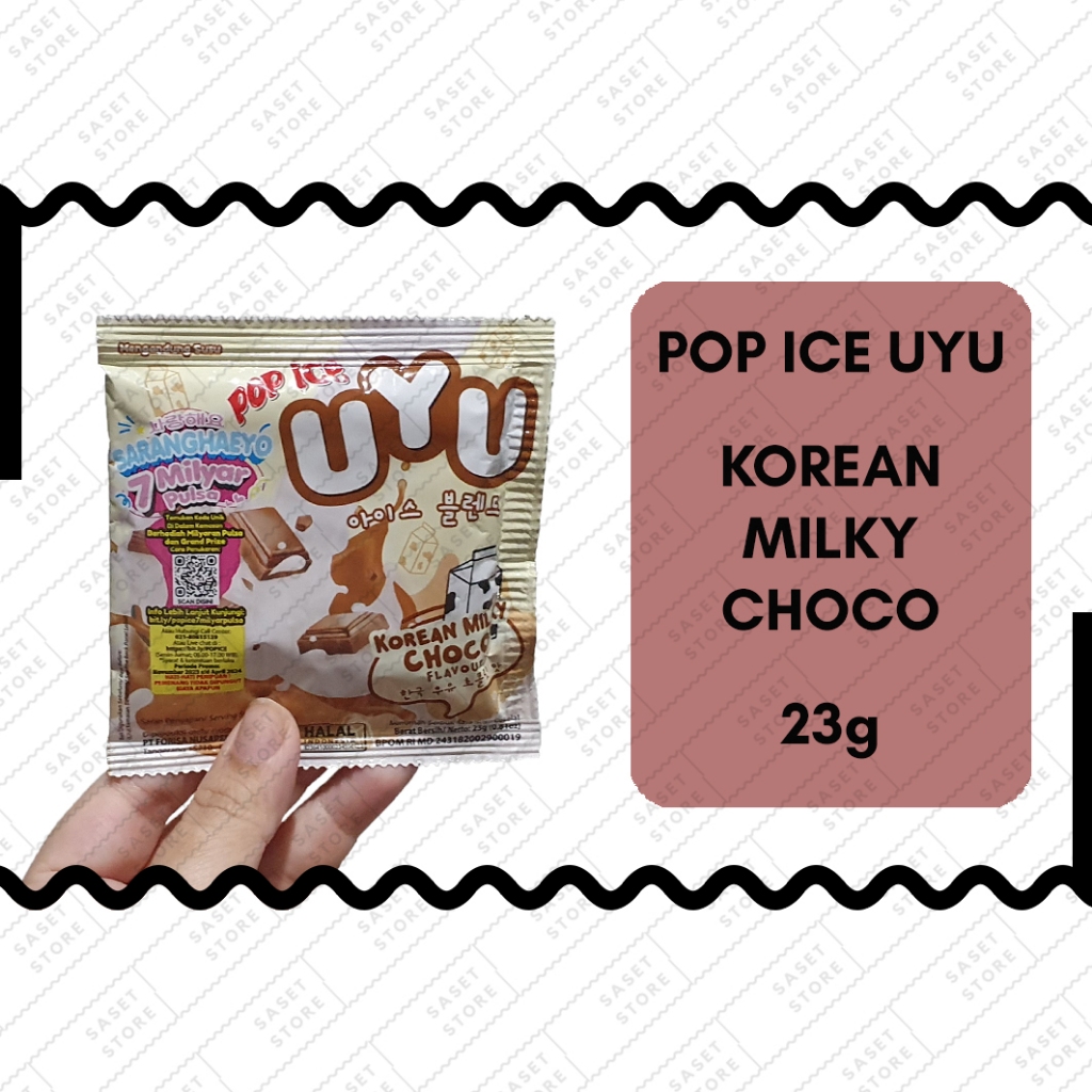 Jual Pop Ice Uyu Choco Korean Milky 25g Sachet Minuman Serbuk Susu ...