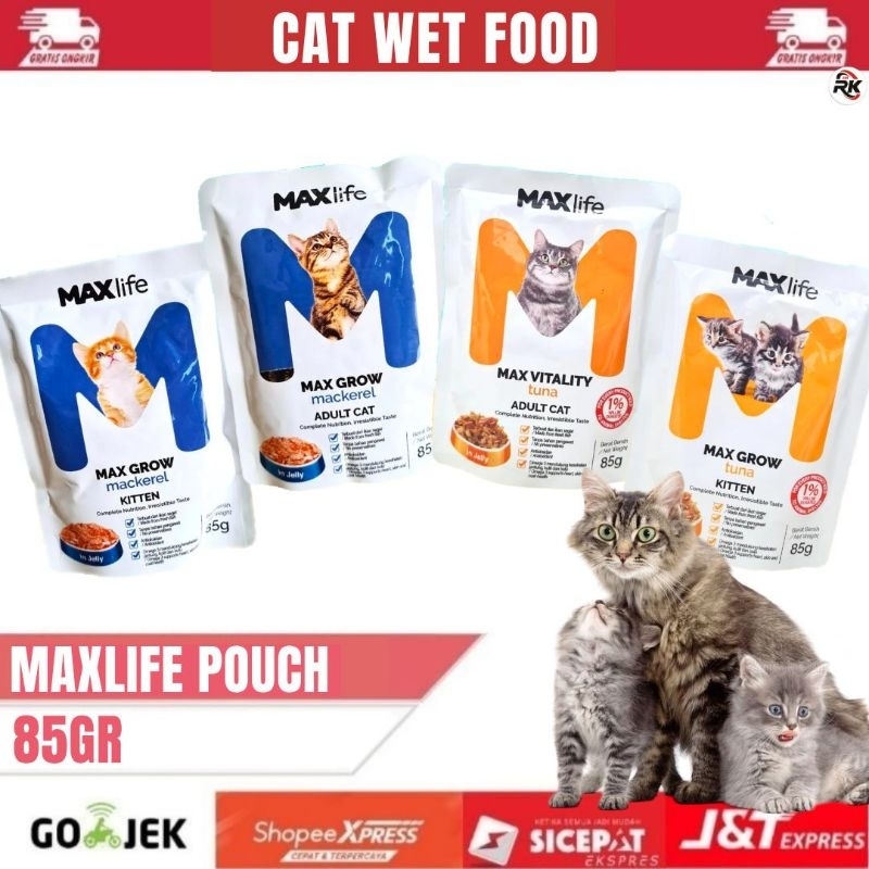 Jual MAXLife Pouch Cat Wet Food 85gr | Shopee Indonesia