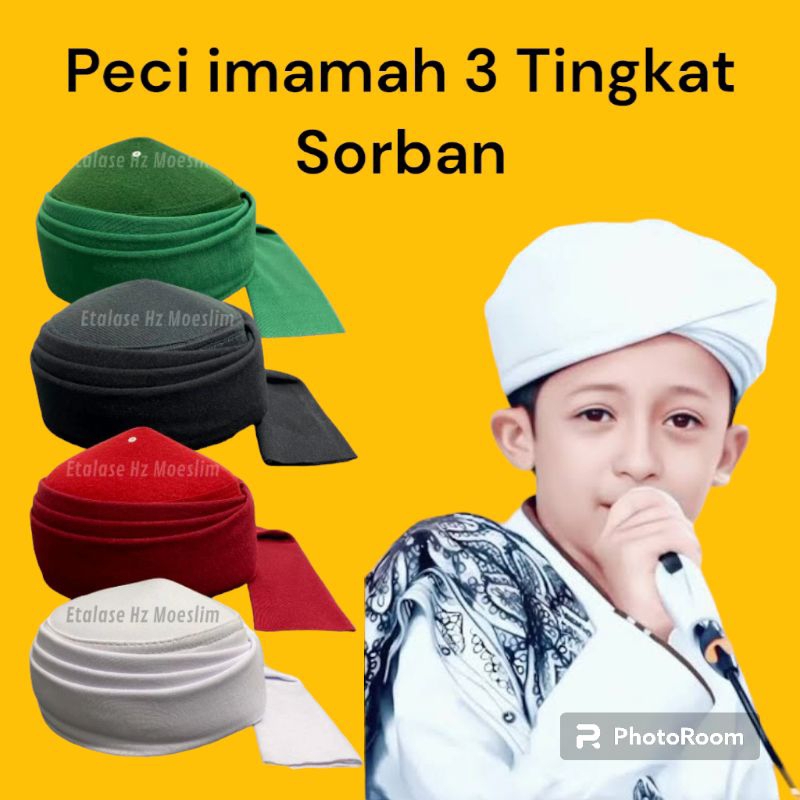 Jual Peci imamah 3.tingkat Sorban LANGSUNG PAKAI ( Bayi 8 bulan ANAK ...