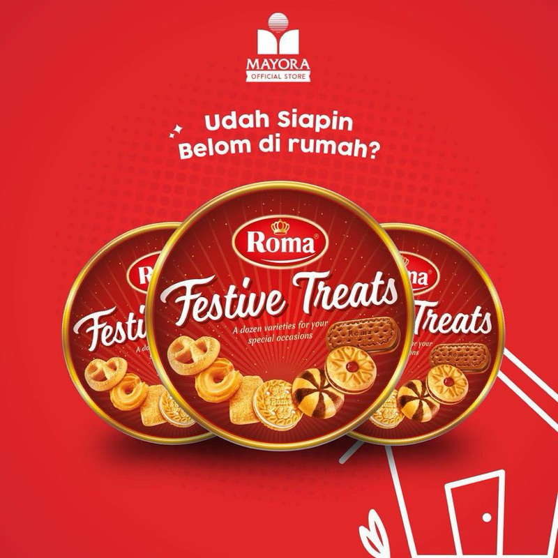 Jual ROMA FASTIVE TREATS 675gr KUE KALENG MAYORA KUE LEBARAN | Shopee ...
