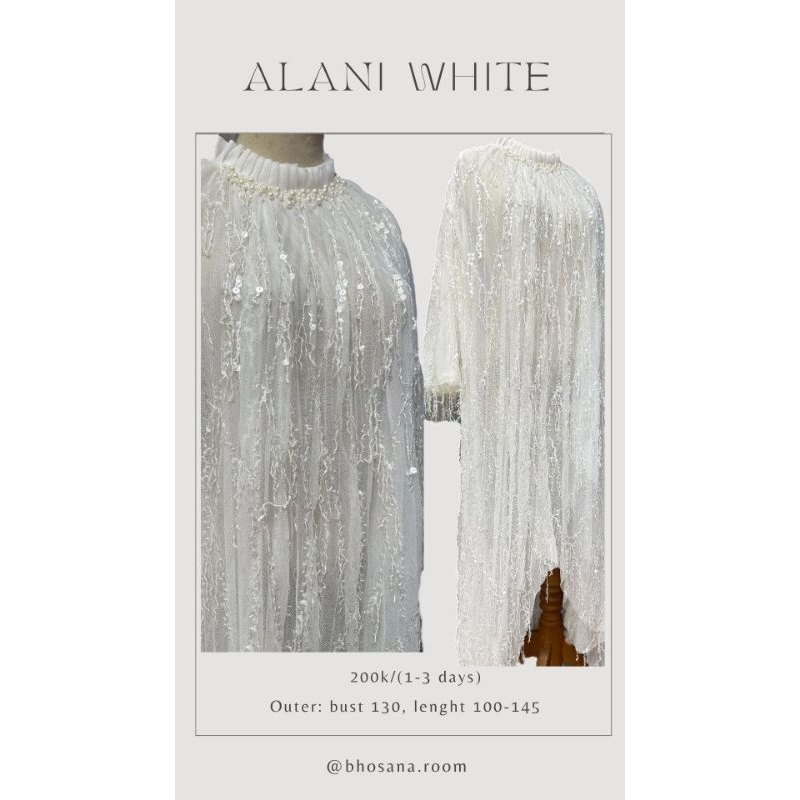 Jual sewa dress white pesta kondangan raya alani | Shopee Indonesia