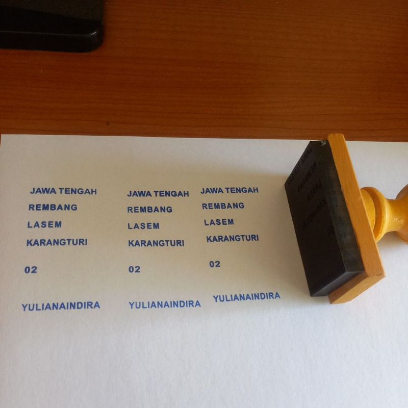 Jual STEMPEL Otomatis KPPS 2 STEMPEL GAGANG KAYU FREE TINTA 5 ML ...