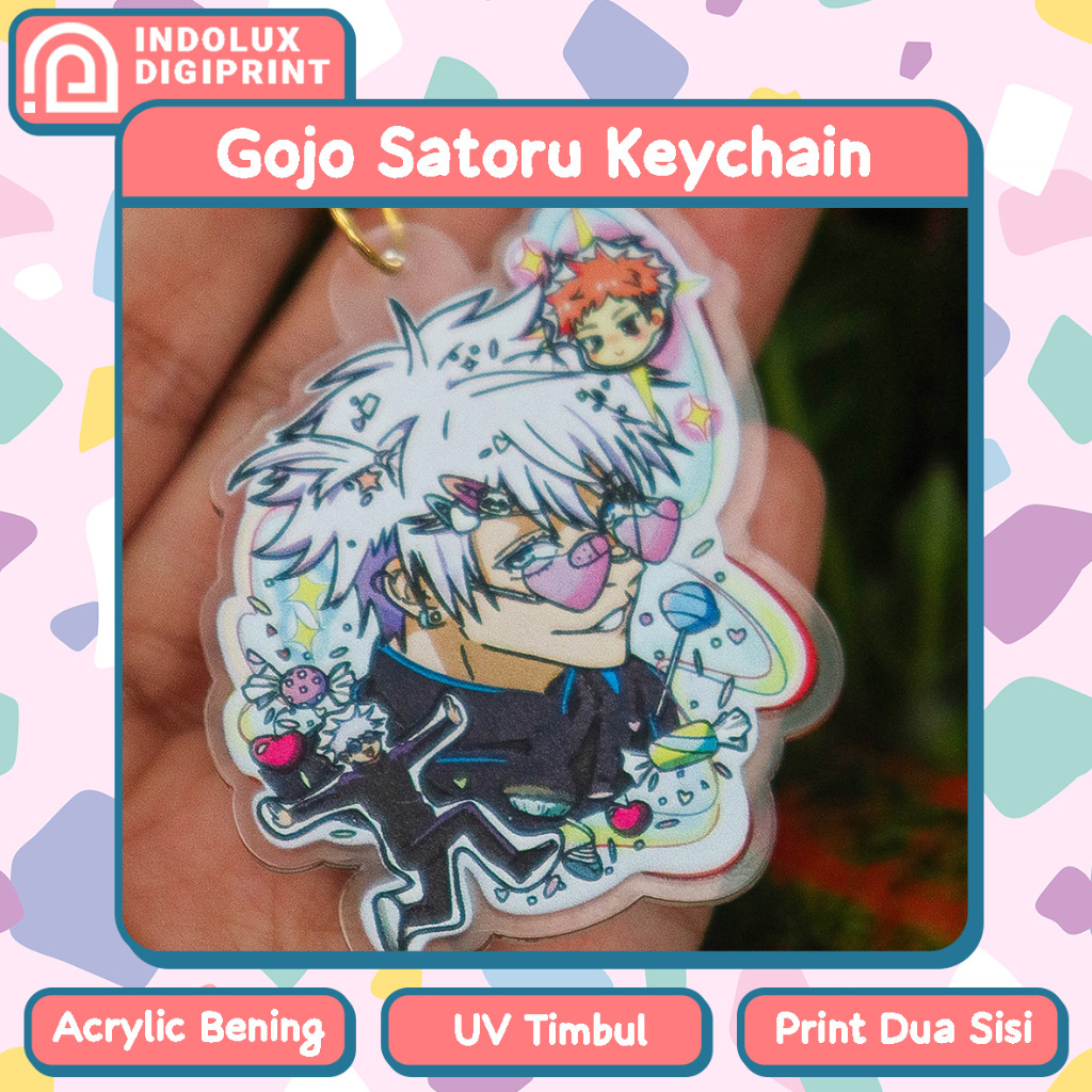 Jual Gojo Satoru Keychain Acrylic UV / Gantungan Kunci Akrilik Anime ...