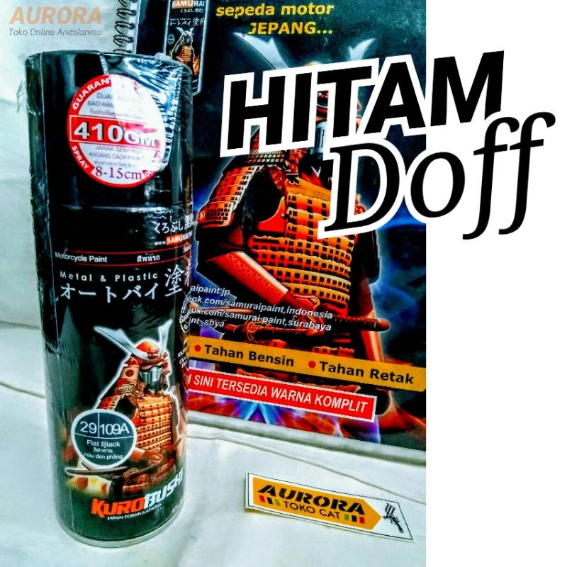 Jual PILOK SAMURAI HITAM DOFF 109A CAT PILOX BLACK DOFF BLACK FLAT ...