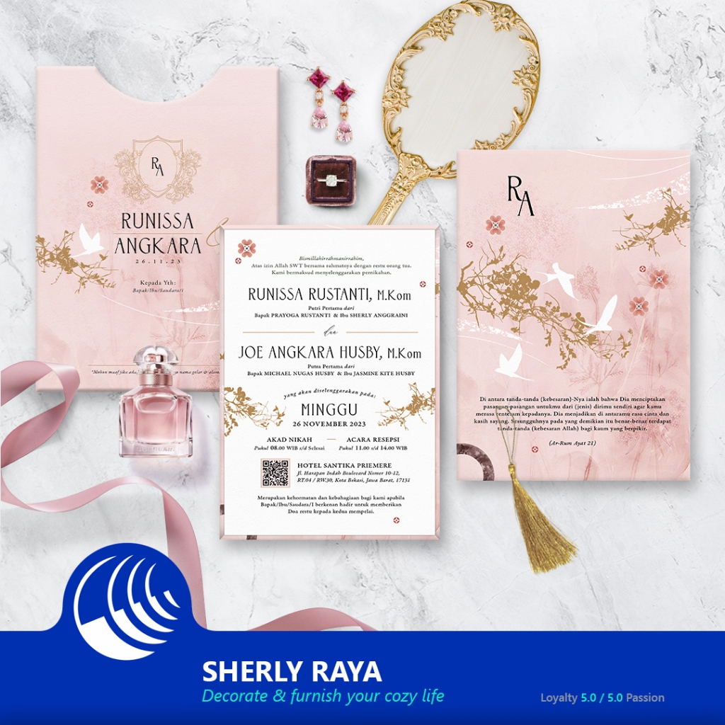 Jual Undangan Pernikahan Elegan Amplop. Cetak Undangan Pernikahan Hard ...