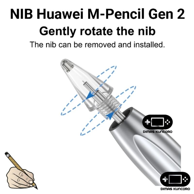 Jual NIB Huawei M-Pencil Gen 2 ujung stylus 3 smart pen tip nibs ...