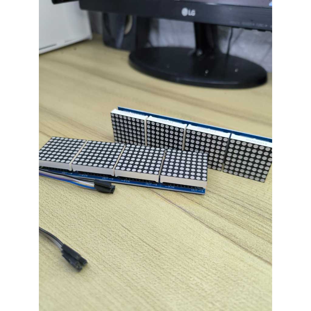 Jual MAX7219 LED DOT MATRIX MODULE 8X8 4 IN 1 32X8 RUNNING TEXT DISPLAY ...