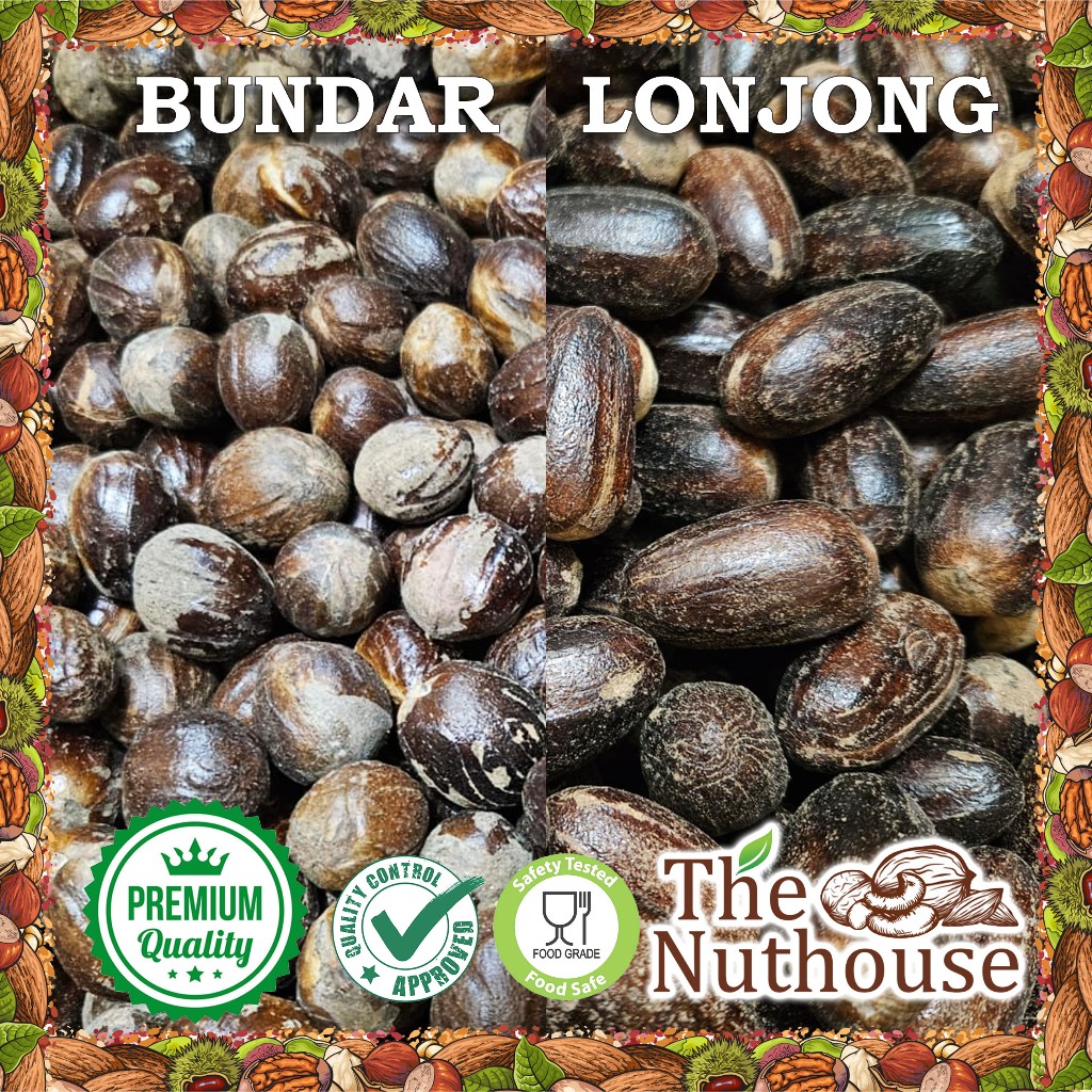 Jual 1kg Biji Pala Kocak Utuh dengan Kulit / Whole Nutmeg with skin ...