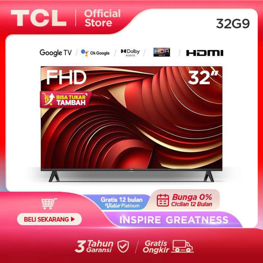 Jual TCL 32G9 Google TV - FHD - Dolby Audio - Google Play/Netflix/Youtube - Wifi/Bluetooth/HDMI ...