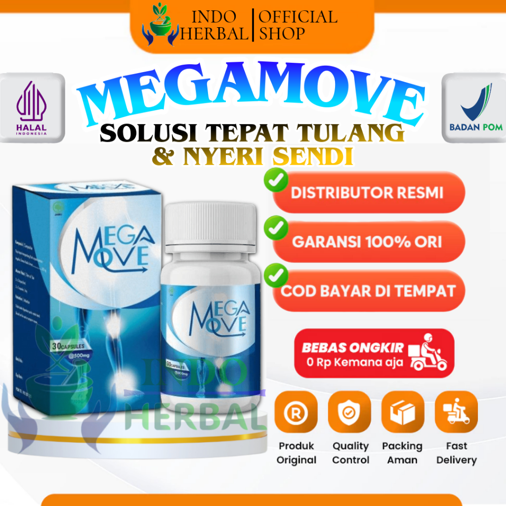Jual MEGAMOVE Asli Obat Herbal Tulang Dan Nyeri Sendi Terampuh BPOM | Shopee Indonesia