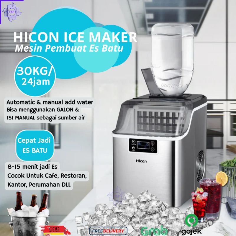 Jual HICON HZB-25AF/30KG MESIN PEMBUAT ES BATU KAPASITAS BESAR 30KG ...