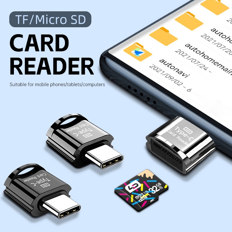 Jual Mini OTG USB Type C to Micro SD Card Reader-MJD | Shopee Indonesia