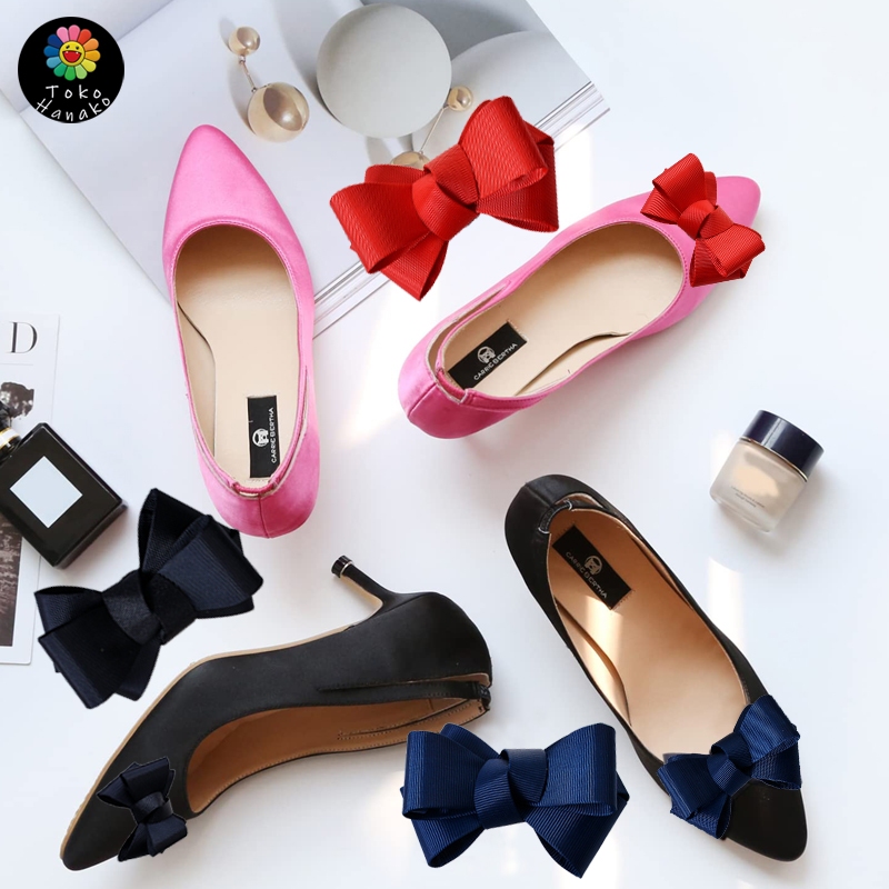 Jual 2pcs Hiasan Sepatu/Aplikasi Pita Grossgrain/Aksesoris Pita Sepatu ...