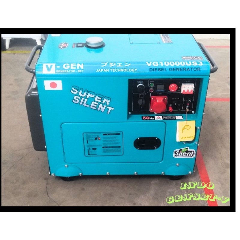 Jual GENSET PORTABLE SILENT V-GEN VG10000US3 DIESEL GENERATOR 7KVA ...