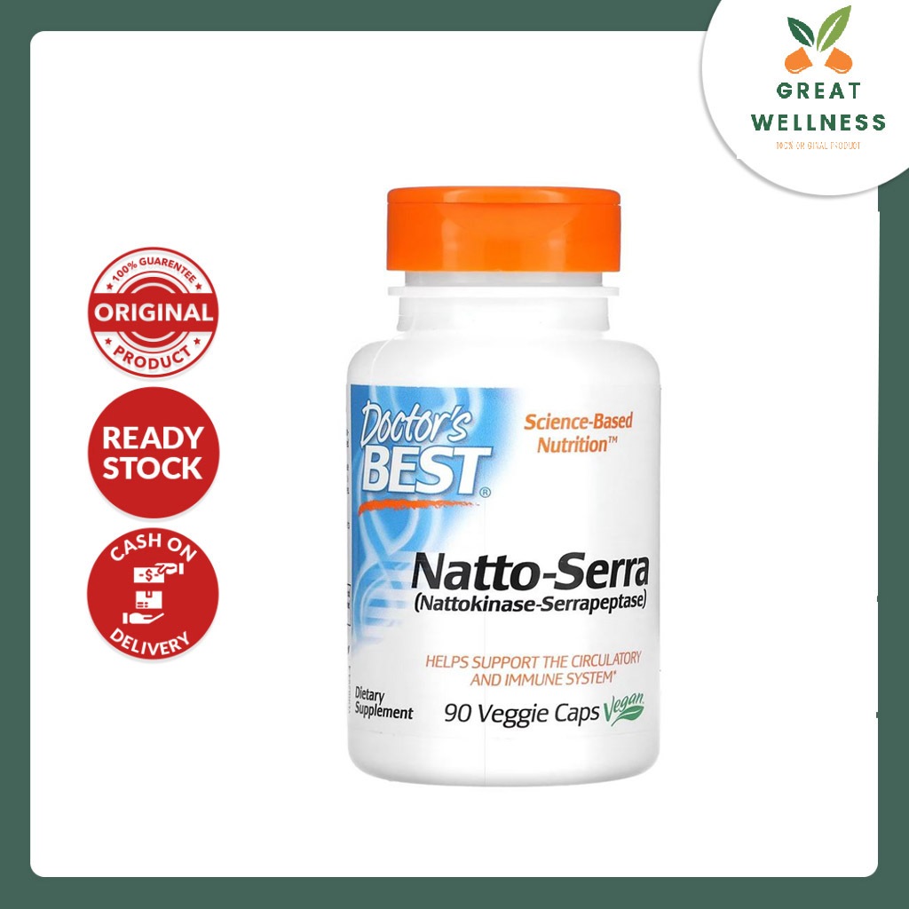 Jual (BISA COD) Doctors Best Natto-Serra 90 VegCap Kesehatan Imunitas ...