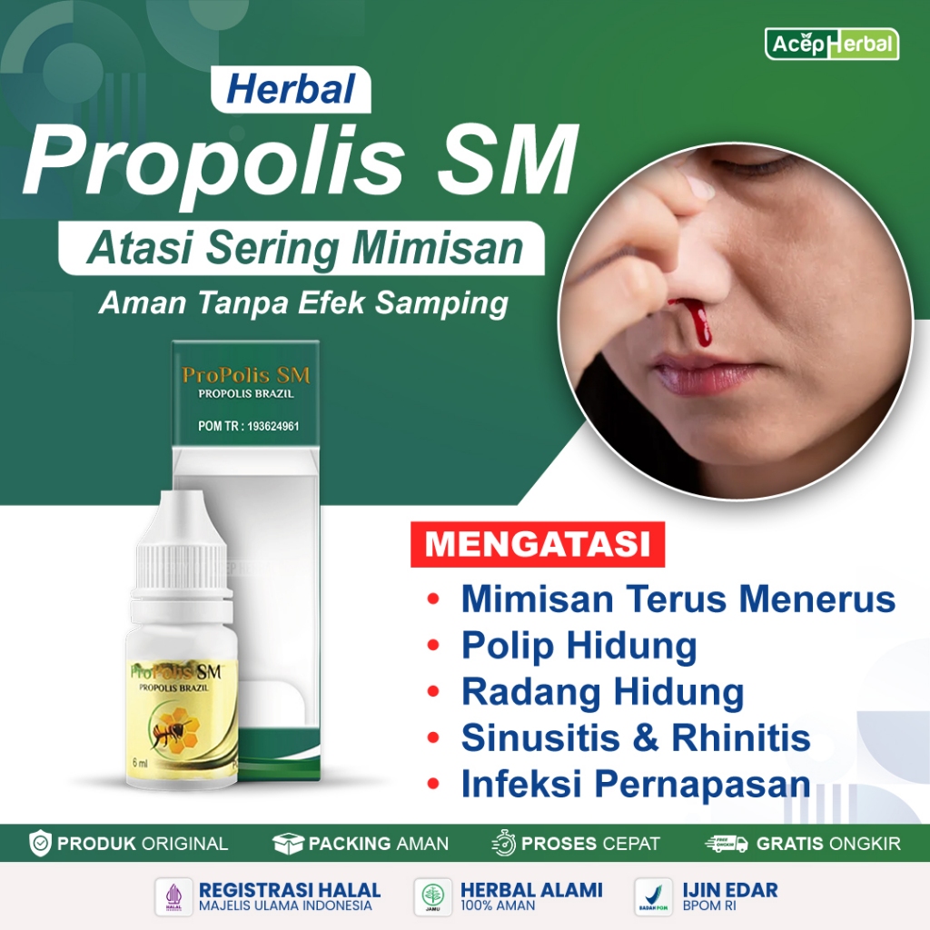 Jual Obat Mimisan Epistaksis Polip Radang Hidung Sinusitis Rhinitis ...
