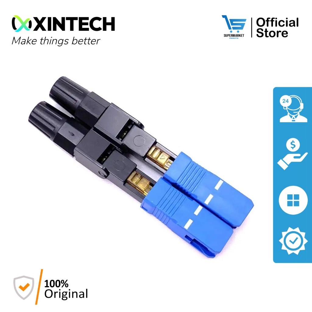 Jual 10 Pcs Fast Conektor/Fastconector Fiber Optik Biru SC UPC Fiber ...