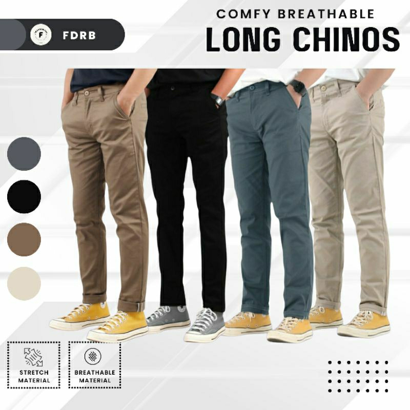 Jual Celana Chino Pria Slim Fit Chino Panjang Cowok ukuran 27-38 Celana Kain Cowok Celana Chinos ...