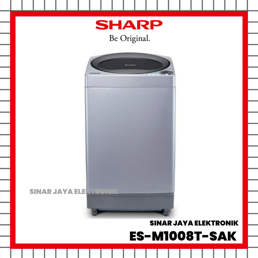 Jual MESIN CUCI SHARP ES-M1008T-SAK TOP LOADING 10 KG | Shopee Indonesia