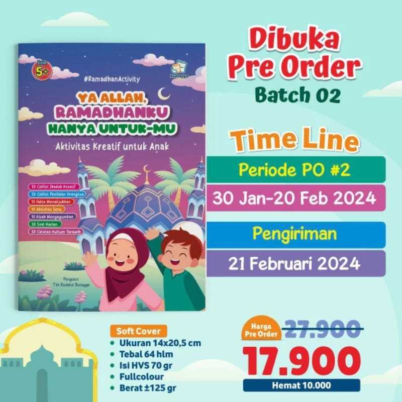 Jual Ramadhan Activity Book 2024 : YA ALLAH RAMADHANKU HANYA UNTUKMU Bunayya | Shopee Indonesia