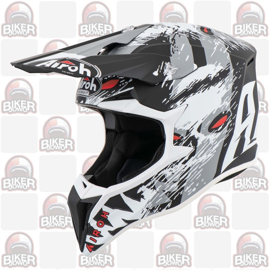 Jual Helm Cross Airoh Wraap Black - Broken - Octopus - Street - Mood ...