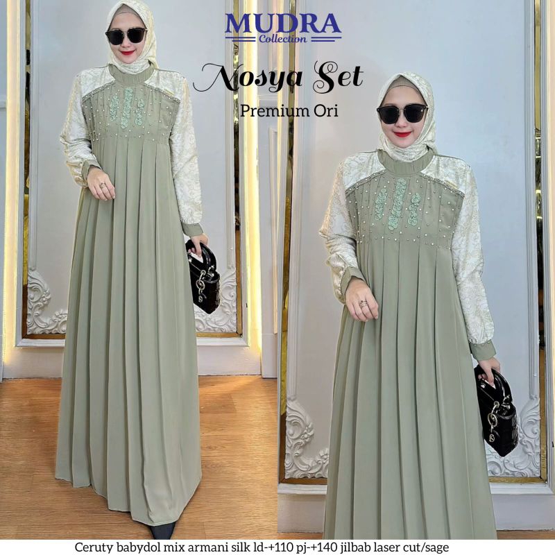 Jual Nosya Maxi Dress Premium ( Set Jilbab ) | Shopee Indonesia