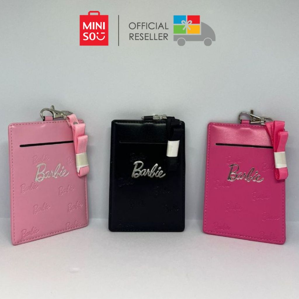 Jual MINISO x Barbie Card Holder with Lanyard / Name Tag | Shopee Indonesia