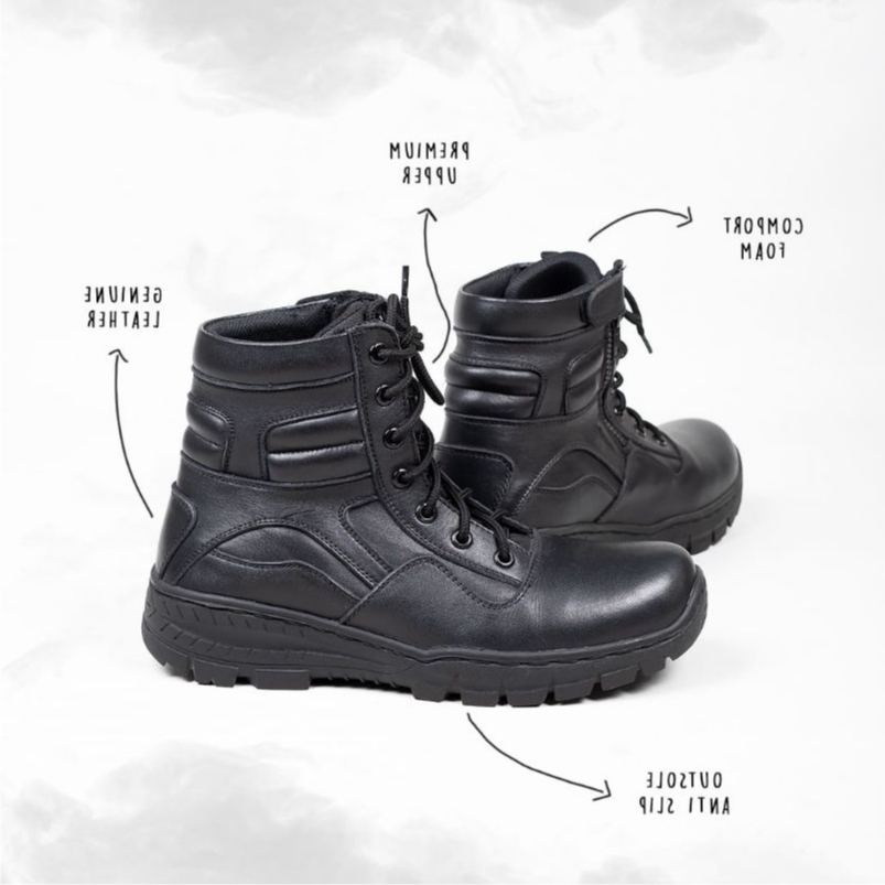 Jual Army86 Sepatu PDL Lantas Polri TNI Riding Gunung Tactical Satpam ...