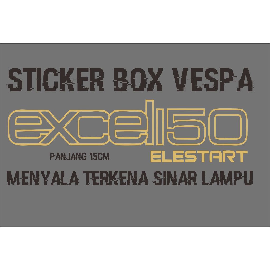 Jual STICKER BOX VESPA PX EXCEL STICKER EMBLENG EXCEL 150 STICKER ...