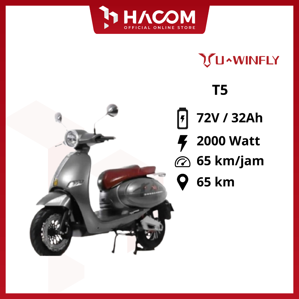 Jual MOTOR LISTRIK UWINFLY T5 MODEL VESPA TERBARU | Shopee Indonesia