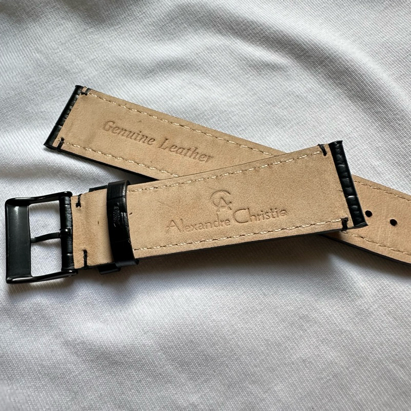 Jual Tali Kulit Tipis Alexandre Christie Motif CROCO Original, Strap ...