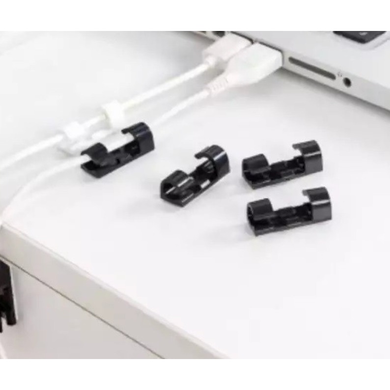 Jual Klip Kabel Cable Clip Cable Organizer Isi 20 pcs FREE LEM WARNA ...