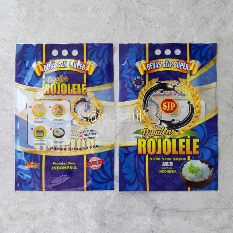 Jual 50lembar Plastik Laminasi 5kg Merek Beras Rojolele Shopee Indonesia