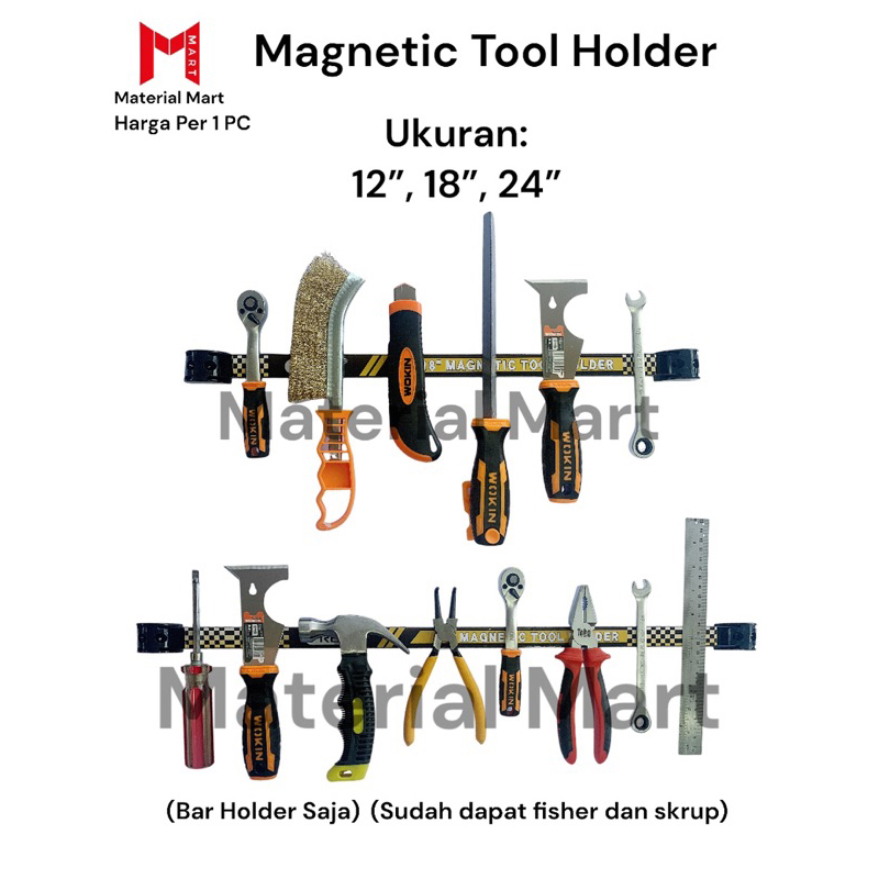 Jual Magnetic Tool Bar | Tongkat Perkakas Magnet | Tool Holder | Rak ...