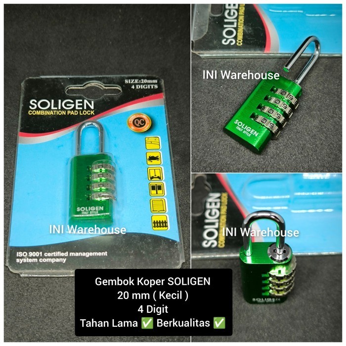 Jual SOLIGEN - Gembok Angka Nomor Koper Sepeda Motor 20mm 4 Digit 20 mm ...