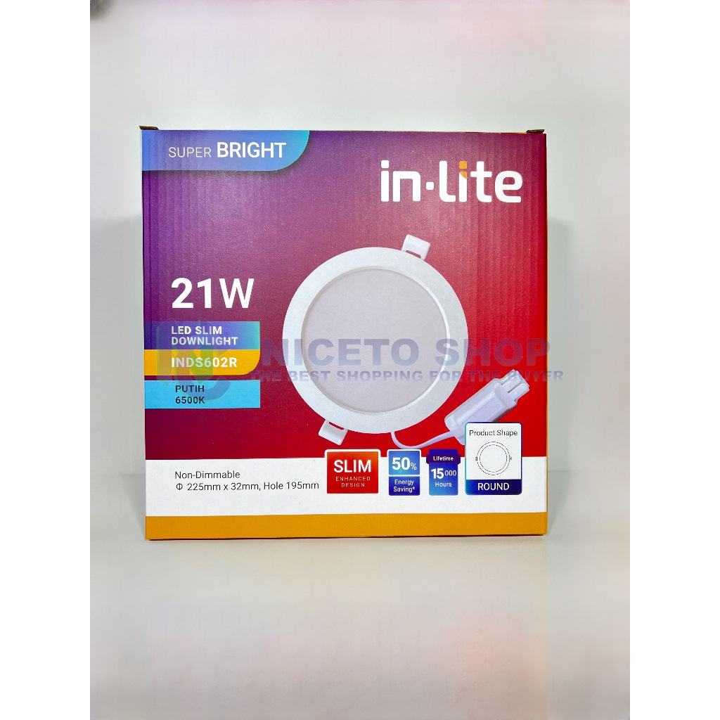 Jual InLite Plafon LED Slim 5.5W 7.5W 12W 16W 18W 21W Downlight ...