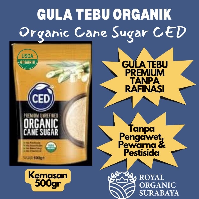 Jual Gula Tebu Organik Kemasan 500gr, Tanpa Pewarna,Pengawet ...