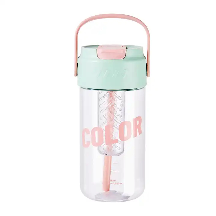 Jual Botol Minum Aesthetic 800 ML Infuser Dan Sedotan | Shopee Indonesia