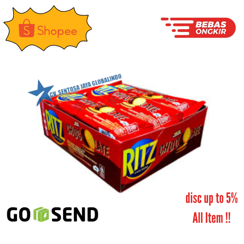 Jual Ritz Chocolate 1 Pak 12 Pcs Sandwich Chocolate Coklat Cokelat ...