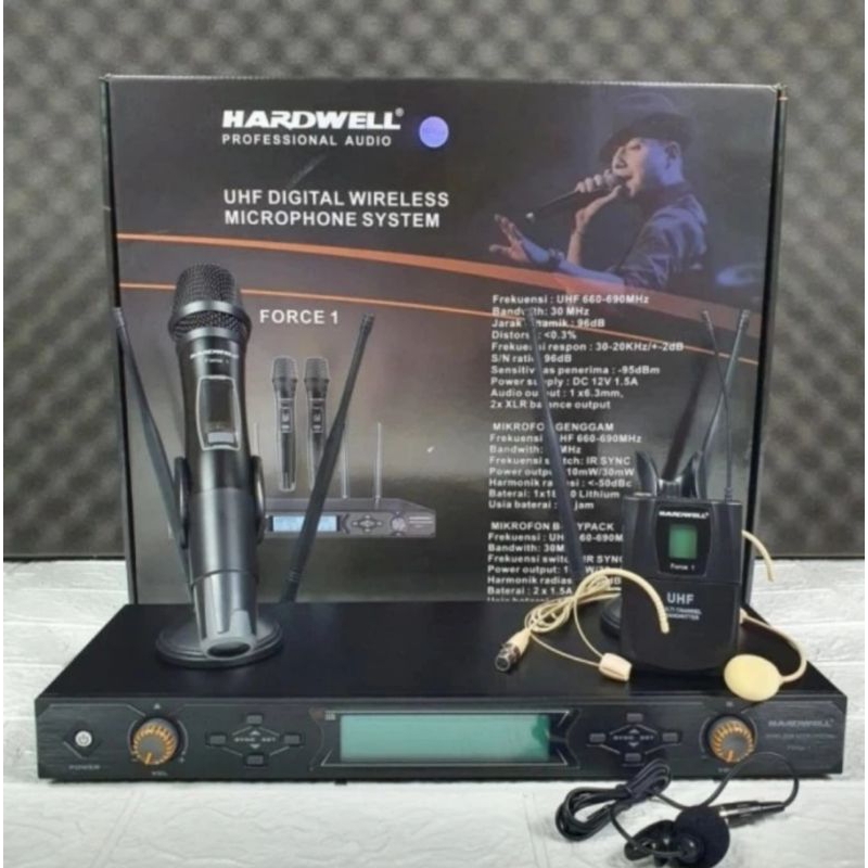 Jual Mic wireless Hardwell FORCE 1 Handle Clip On Headset | Shopee ...