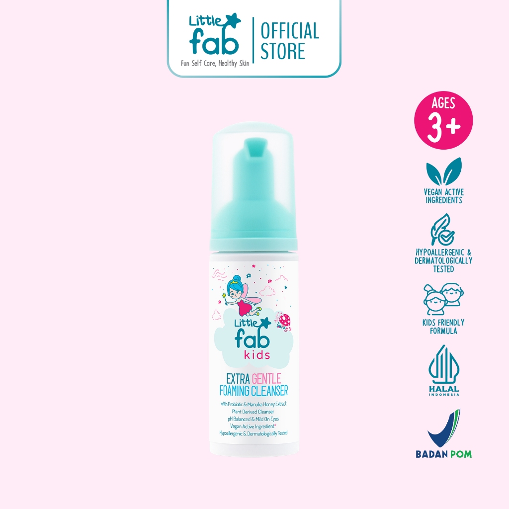 Jual Little Fab - Kids Extra Gentle Foaming Cleanser Girl 60ml ...